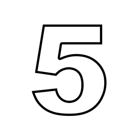 Número 5 Para Imprimir Diseños Educativos Y Creativos