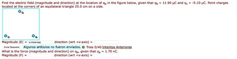 Find The Electric Field Magnitude And Direction At The Location Of Qa