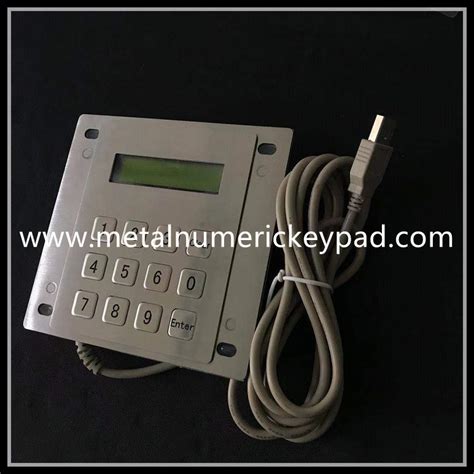 Key Metal Numeric Keypad Stainless Steel With Led Display