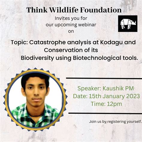 Anish Banerjee On Linkedin In Another Webinar By Think Wildlife Foundation Kaushik P M Talks