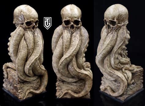 Cthulhu Mini Scull Bust 12 5cm H P Lovecraft Sculpture Etsy
