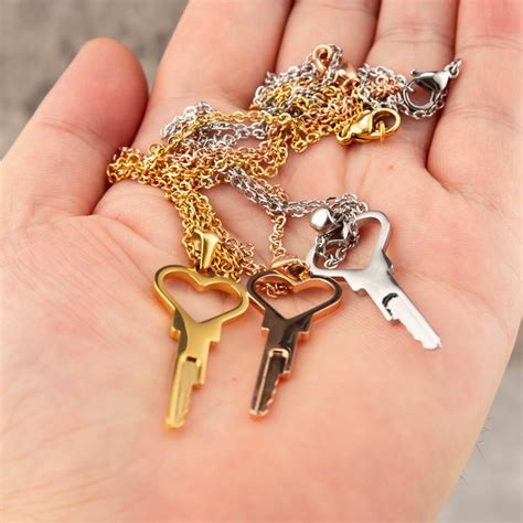 MATURE Heart Shaped Chastity Key Necklace Accessory Fits All Cages In Our Store Integrated Locks