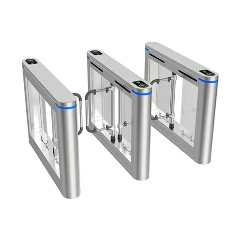 Flap Gate Turnstile Barrier Access Control System Swing Turnstile Barrier Gate With Biometric
