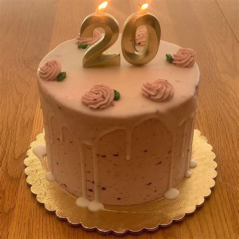 20th Birthday Cake 20th Birthday Cake Ideas Drip Cake With Gold