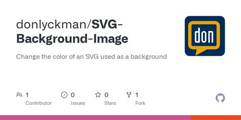 Github Donlyckman Svg Background Image Change The Color Of An Svg Used As A Background