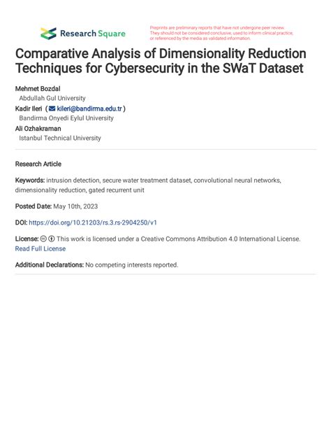 Pdf Comparative Analysis Of Dimensionality Reduction Techniques For