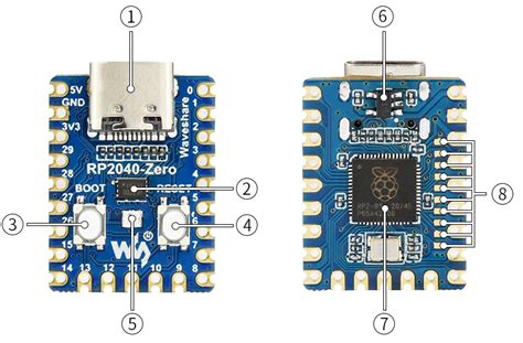 buy waveshare rp2040 zero raspberry pi mcu with presoldered header