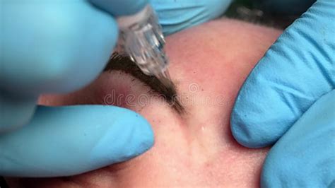 Microblading Tattoo Permanent Make Up Stock Footage Video Of Apply