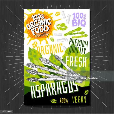식품 라벨 스티커 세트 화려한 스케치 스타일 과일 향신료 야채 패키지 디자인 아스파라거스 야채 라벨 아스파라거스에 대한 스톡 벡터 아트 및 기타 이미지 Istock
