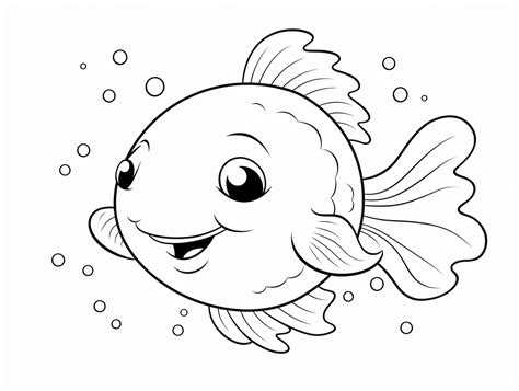 Happy Blobfish Drawing Coloring Page