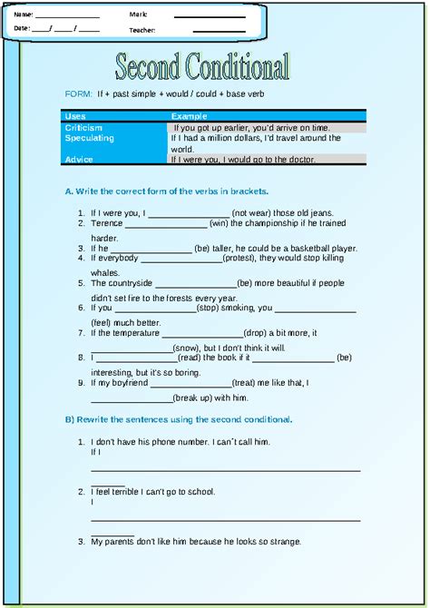 Conditional Statements Worksheet With Answers