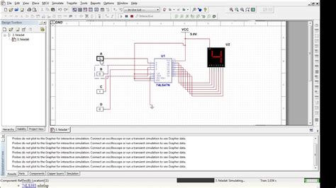 74ls47 7 Segment Display Multisim 14 2 Youtube