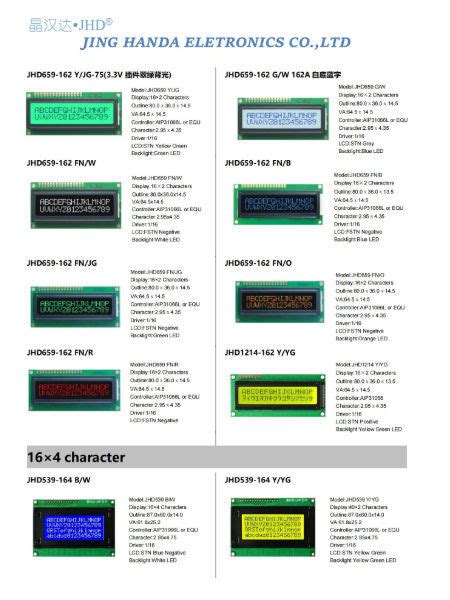 factory direct high quality china wholesale jhd16x2 y yg alphanumeric