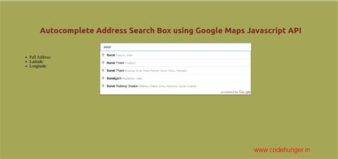 Autocomplete Places Search Box Using Google Maps Javascript Api Codehunger Blog