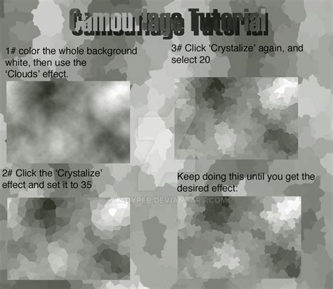 camouflage tutorial by ladypep on deviantart