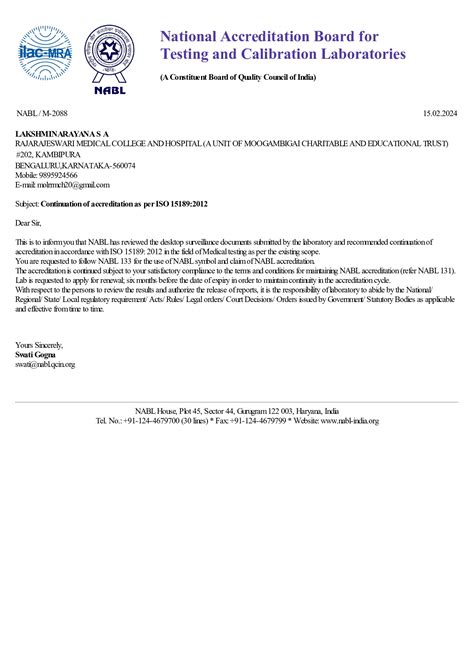 Nabl Decision Letter 2024 Rrmch College