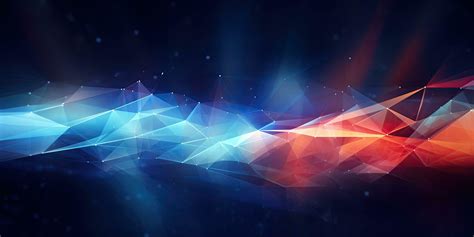 Ai Generated Abstract Technology Background With Glowing Lines And