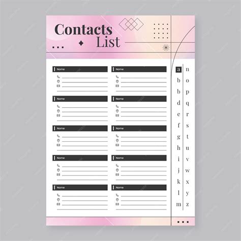 Free Vector Telephone Directory Template Design