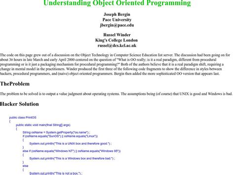 Understanding Object Oriented Programming Primary For 9th 10th Grade