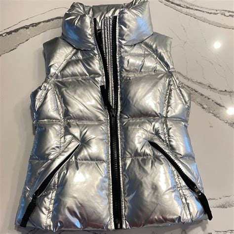 Sam Jackets And Coats Sam Girls Down Silver Metallic Puffer Vest