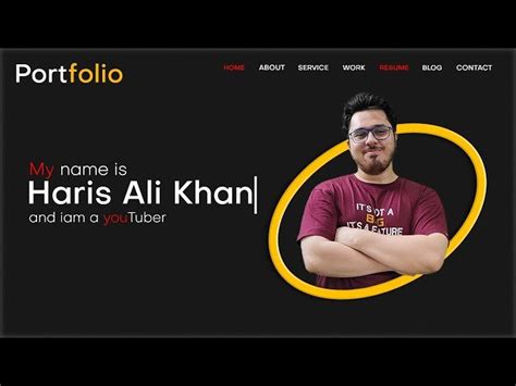 Free Video Personal Portfolio Website Using Html Css And Javascript
