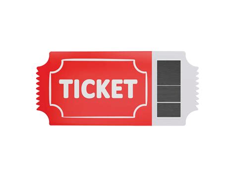 Ticket Icon 3d Rendering Vector Illustration 21221163 Vector Art At Vecteezy