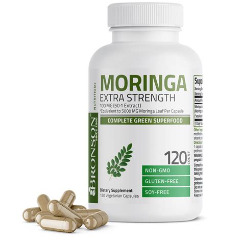 Moringa Oleifera Leaf Extract 5000 Mg 60 Vegetarian Capsules