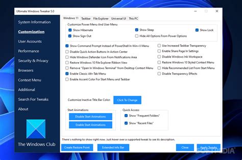 Best Windows Tweaker Sohokda