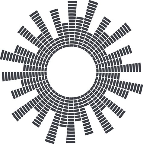 Circle Sound Wave Audio Music Equalizer Round Circular Icon Spectrum Radial Pattern And