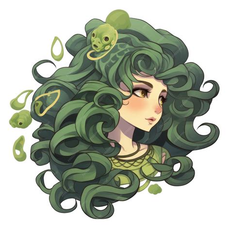 Personaje De Dibujos Animados De La Mitología Griega Medusa Ia