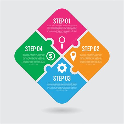 Premium Vector Puzzle Infographic Template