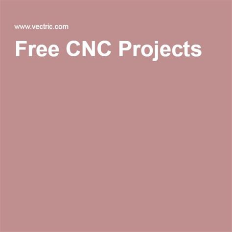 Free Cnc Projects Vectric