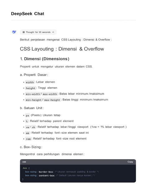 13 Css Layouting 2 Dimensi And Overflow Pdf