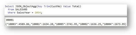 sql json publishing functions ibm developer
