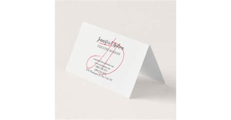 Calligraphy Trendy Classical Script Monogram Business Card Zazzle