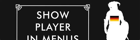 Show Player In Menus Deutsch At Skyrim Special Edition Nexus Mods