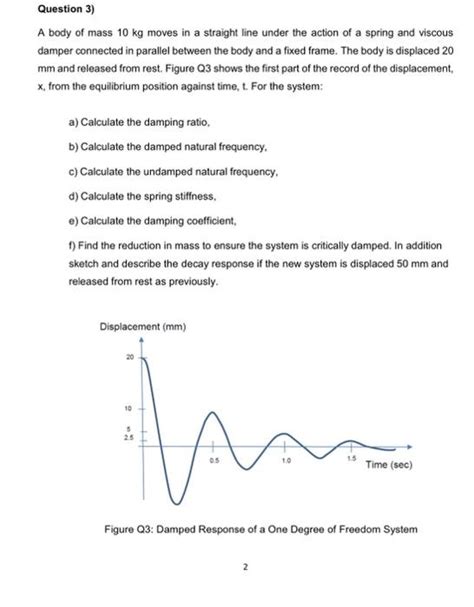 Solved Question 3 A Body Of Mass 10 Kg Moves In A Straight