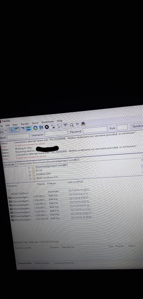 I Get This Error When I Try To Connect To My Ps3 From Filezilla R Ps3hacks