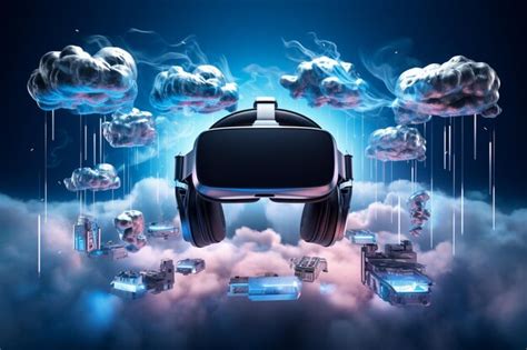 Premium Photo Iot 3d Cloud Computing Hosting Technology With Electronic Devices