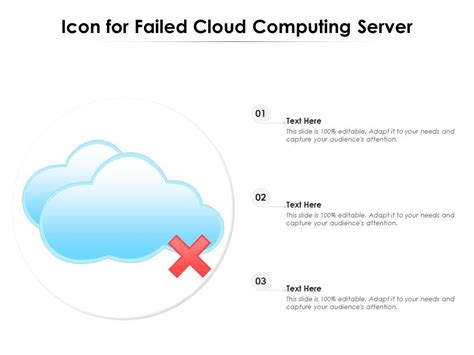Icon For Failed Cloud Computing Server Presentation Graphics