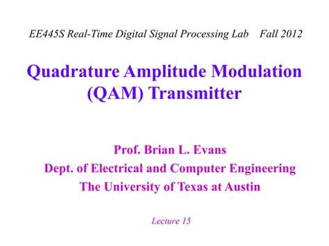 Quadrature Amplitude Modulation Pptx