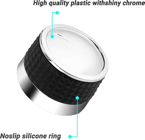 4pcs Grill Control Knobs Chrome Plated Plastic Gas Stove Burner Knobs Grillpartsreplacement