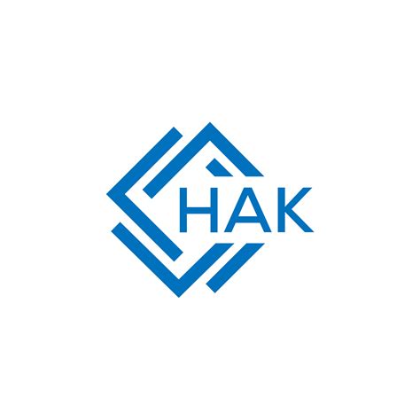 Hak Letter Logo Design On White Background Hak Creative Circle Letter