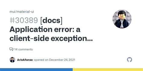 Docs Application Error A Client Side Exception Has Occurred · Issue 30389 · Muimaterial Ui