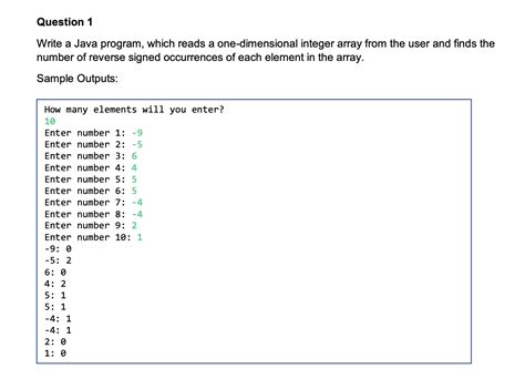 Solved Question 1 Write A Java Program Which Reads A
