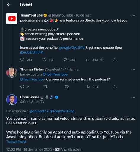 Já é possível criar podcast no Youtube Studio - CASTNEWS