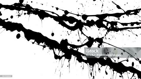 유출 된 페인트의 얇은 물방울은 흰색 배경 아래로 흘러 격리된 검은 잉크가 백서에 떨어지고 흐름과 스트림을 형성합니다 유출 된 페인트가 닫힙 슬로우 모션 준비 5994fps