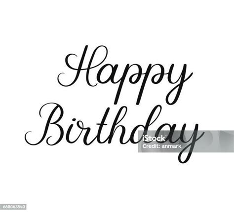 생일 축 하 서 예 비문입니다 필기 인사말 카드입니다 잉크 서 예 검은색에 대한 스톡 벡터 아트 및 기타 이미지 검은색