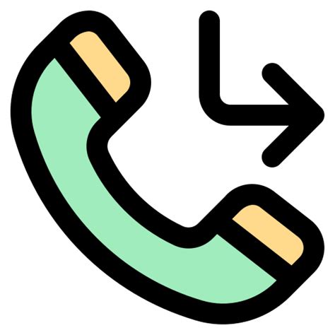 Call Forwarding Generic Outline Color Icon