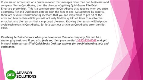 Ppt A Quick And Easy Guide To Resolve Quickbooks File Exists Powerpoint Presentation Id12020447